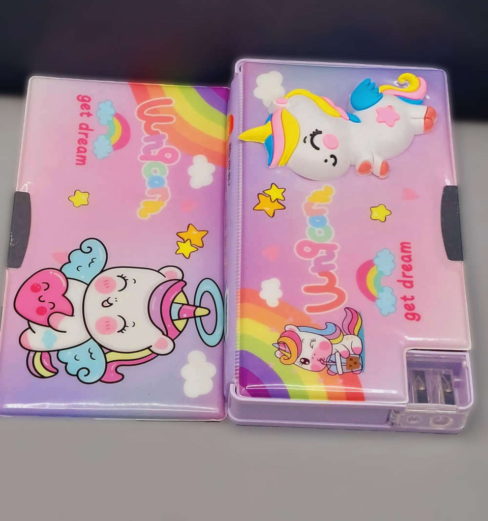 Buy Squishy 3D Unicorn Smart Geometry Box with dual Sharpeners ...