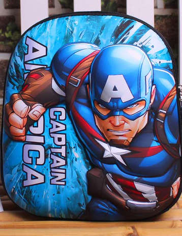 Buy Captain America Backpack Hard Shell Kindergarten Boys School Bag ...