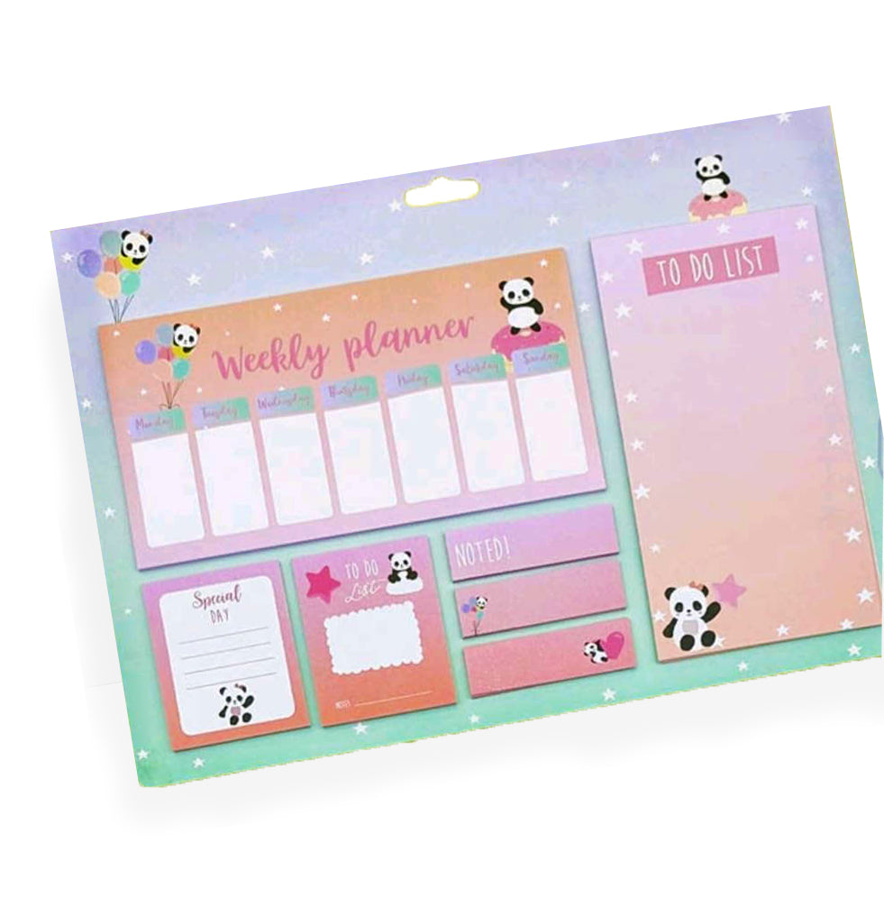 Kids Weekly Planner Set Cute Sticky Notes Daily Hanging Planner ...