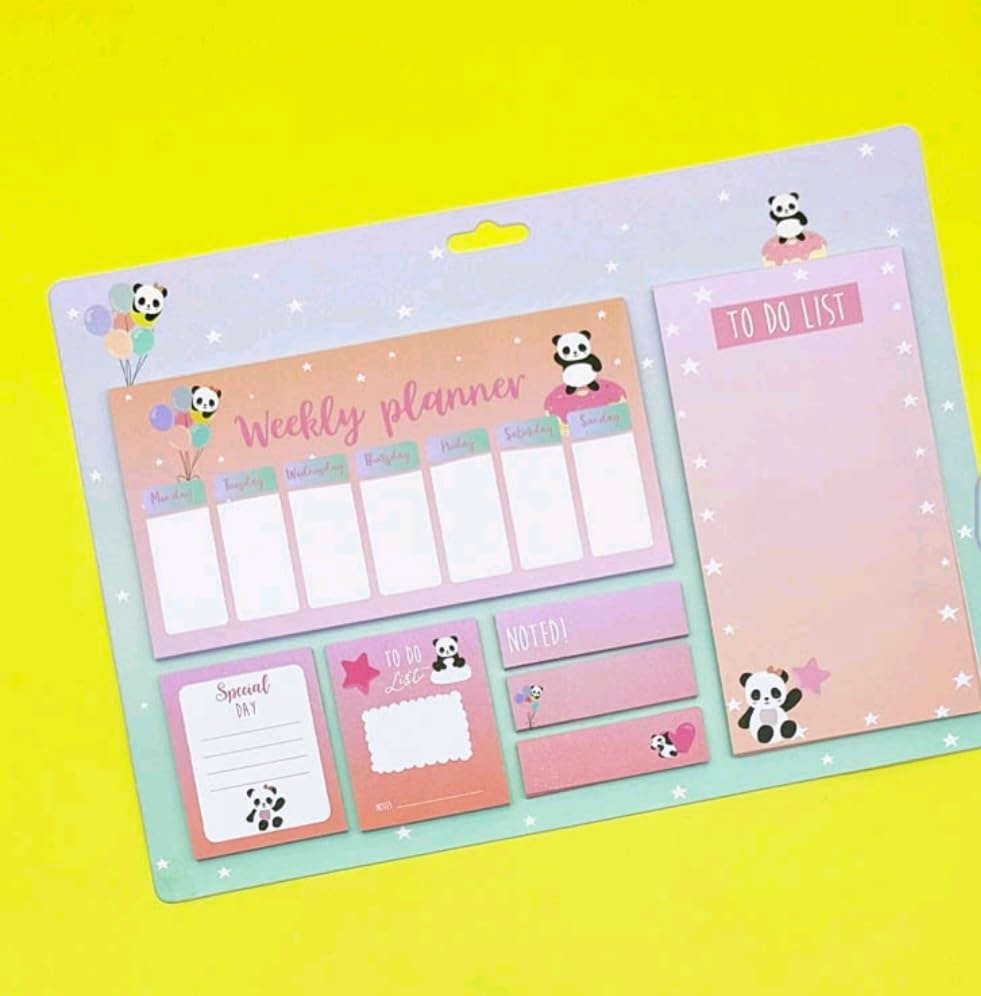 Kids Weekly Planner Set Cute Sticky Notes Daily Hanging Planner ...