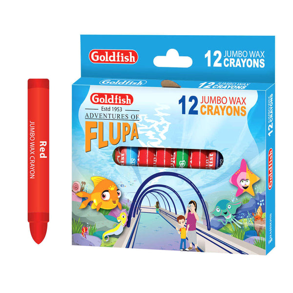 Buy Goldfish Jumbo Wax Crayons Pack Of 12 Colors – CopyPencil.pk