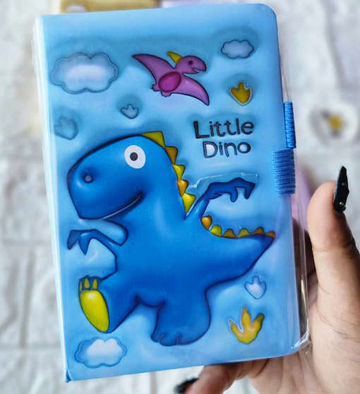 Buy Little Dino Diary With 3D Foam Cover, Cartoon Journal A5 Students ...
