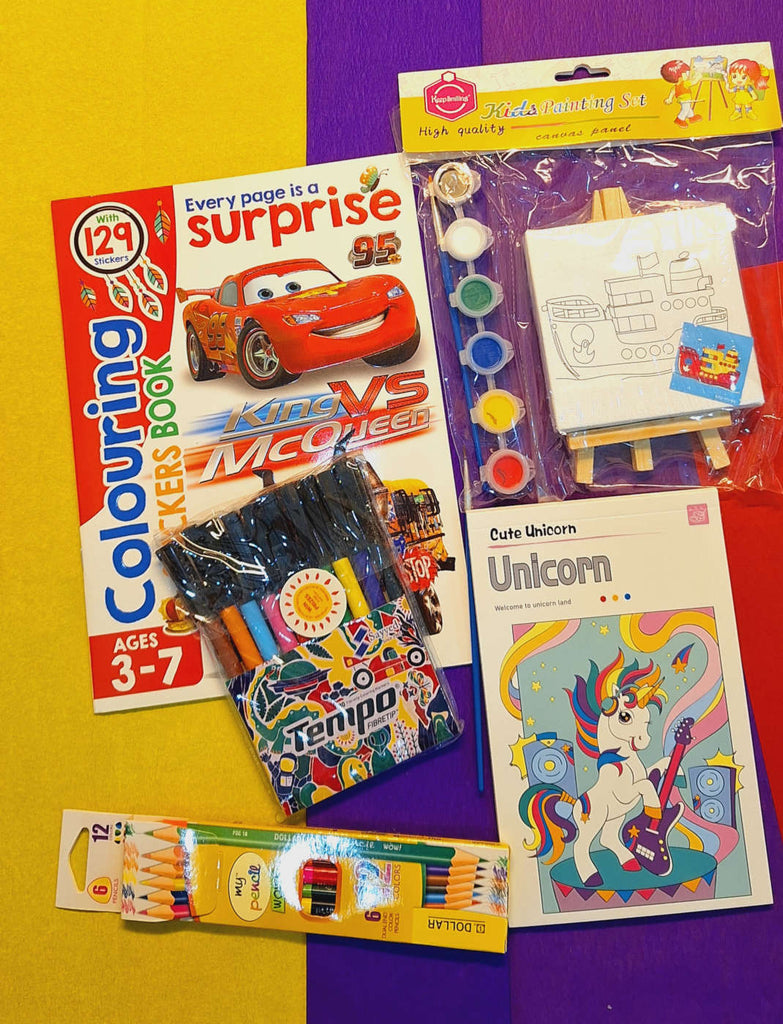 Kids Educational Activity At Home Coloring & Painting Fun Activity Box ...