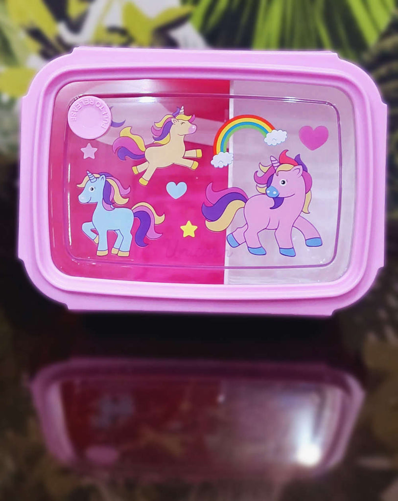 Buy Trendy Unicorn Lunch Box For Girls High Quality Plastic Tiffin Box ...