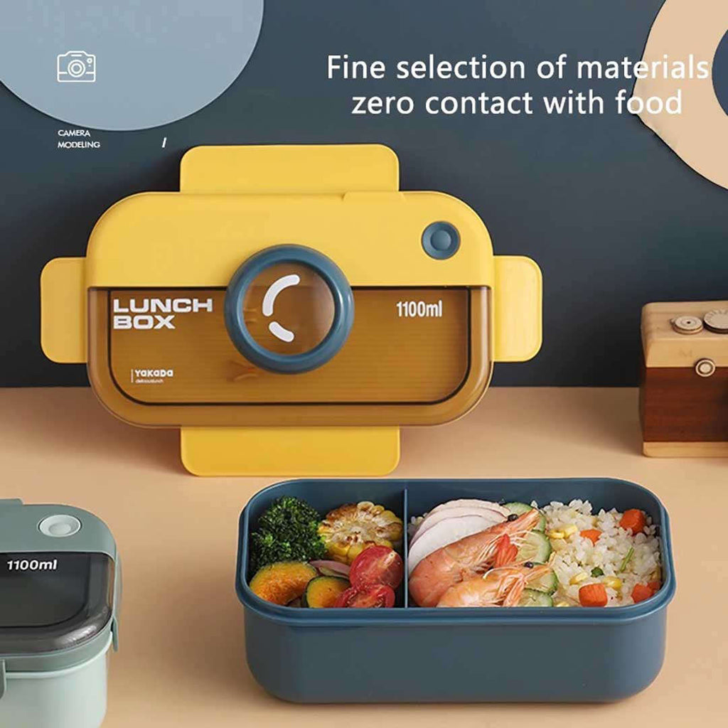 Buy Trendy Camera Looking Lunch Box With Cutlery, Bento Lunchbox ...