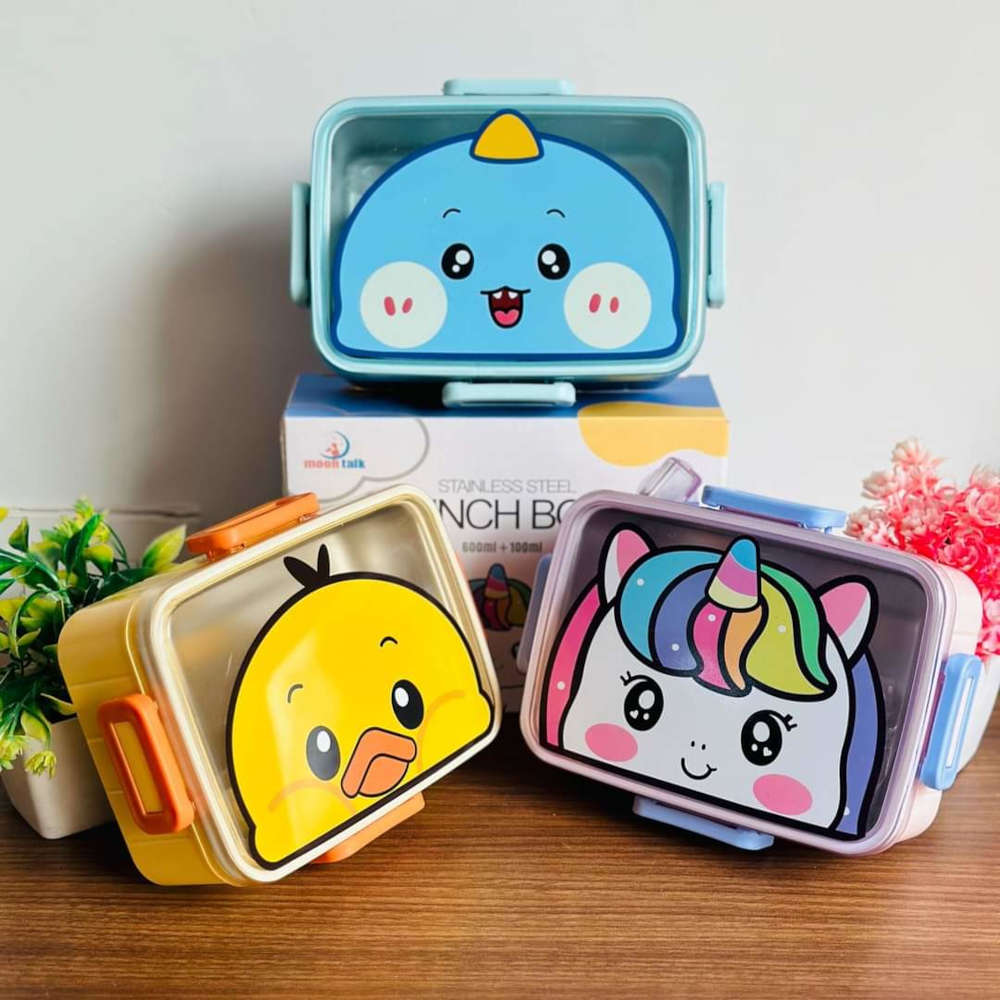 Buy Cute & Adorable Character Rectangular Stainless Steel Lunch Box ...