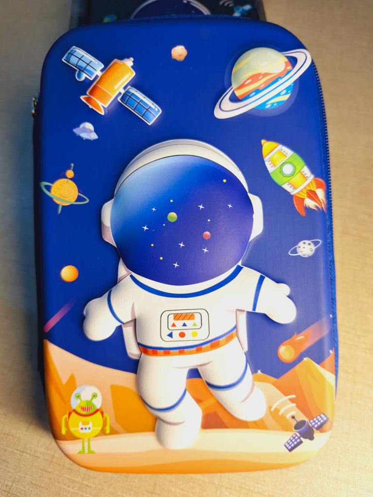 Buy 3D Space Astronaut Pencil Case For Kids, Multi Compartment Pouch ...