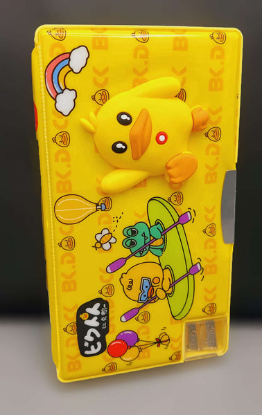 Squishy 3D Duck Smart Geometry Box with dual Sharpeners – CopyPencil.pk