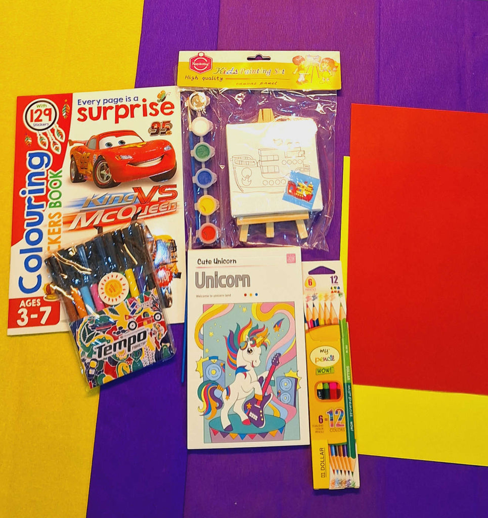 Kids Educational Activity At Home Coloring & Painting Fun Activity Box ...