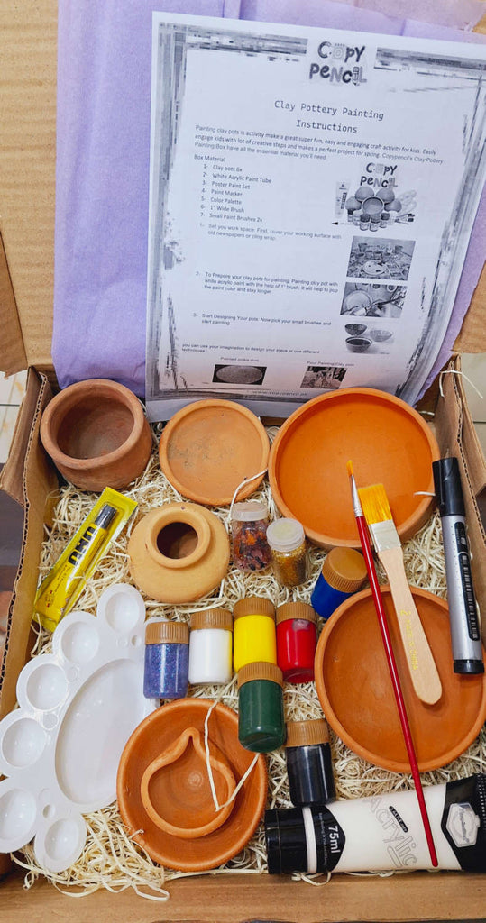 Ultimate Pottery & Canvas Art Painting Fun Activity Box For Kids ...