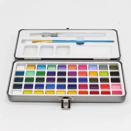 Keep Smiling keep Smiling Watercolor Palette 50 Colors In A Metal Box ...