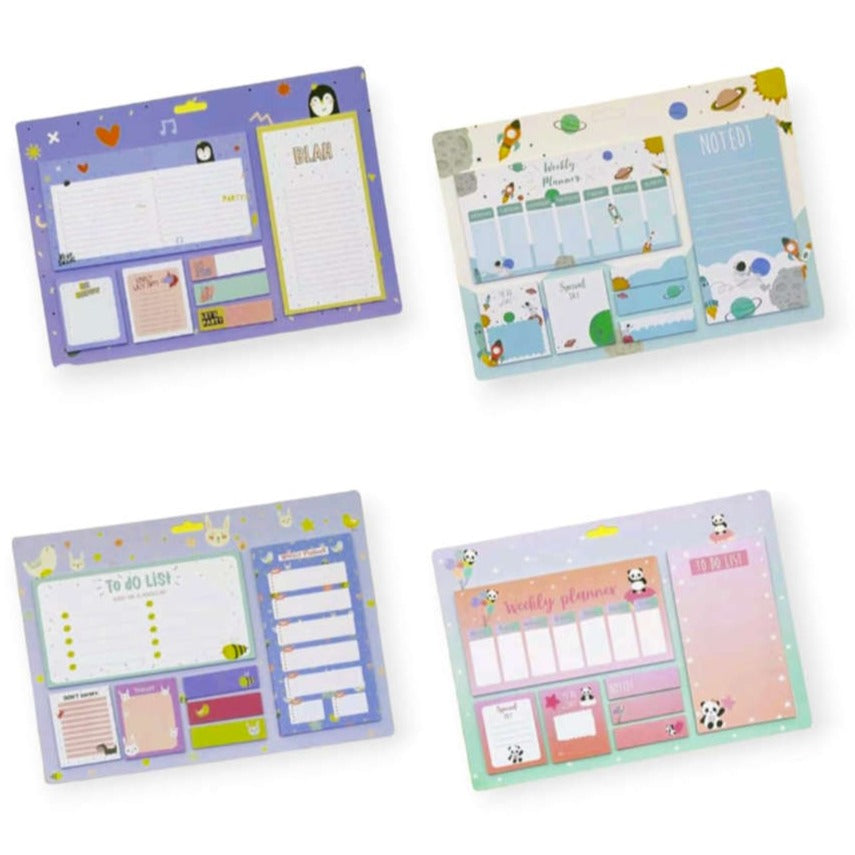 Kids Weekly Planner Set Cute Sticky Notes Daily Hanging Planner ...