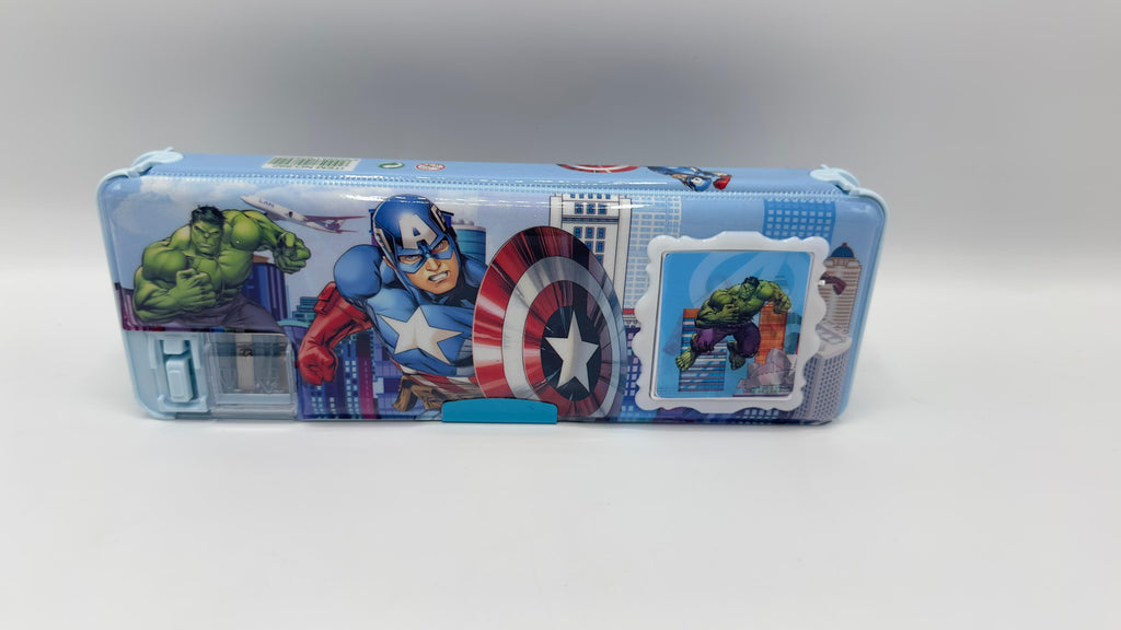 Blue Captain America Magnetic Calculator Geometry Box For Boys ...