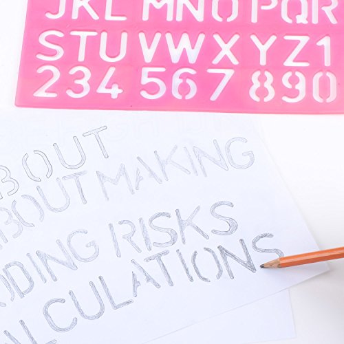 Buy Alphabet Stencil Scale Capital Letters and Number Scale For Kids ...