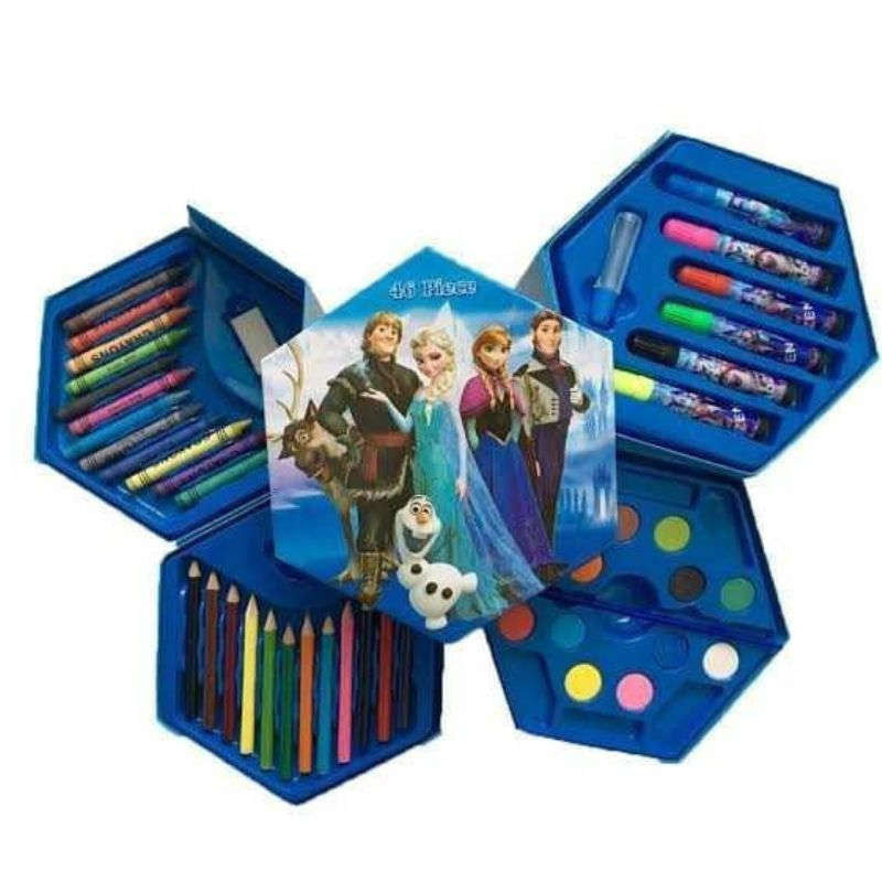 Buy Hexagonal Coloring Box 46 Pcs Painting Drawing Artist Set ...