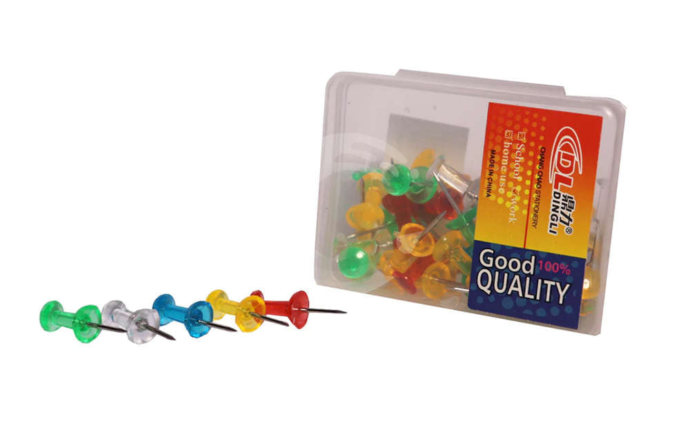 Dl Thumb Pin Color Plastic Head Thumb Push Pin for Notice Board ...