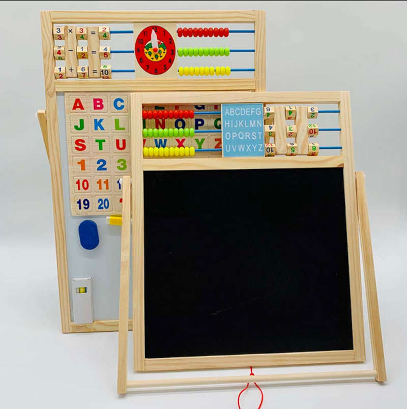 Multi Functional Wooden Computing Frame and Educational Learning Toy M ...