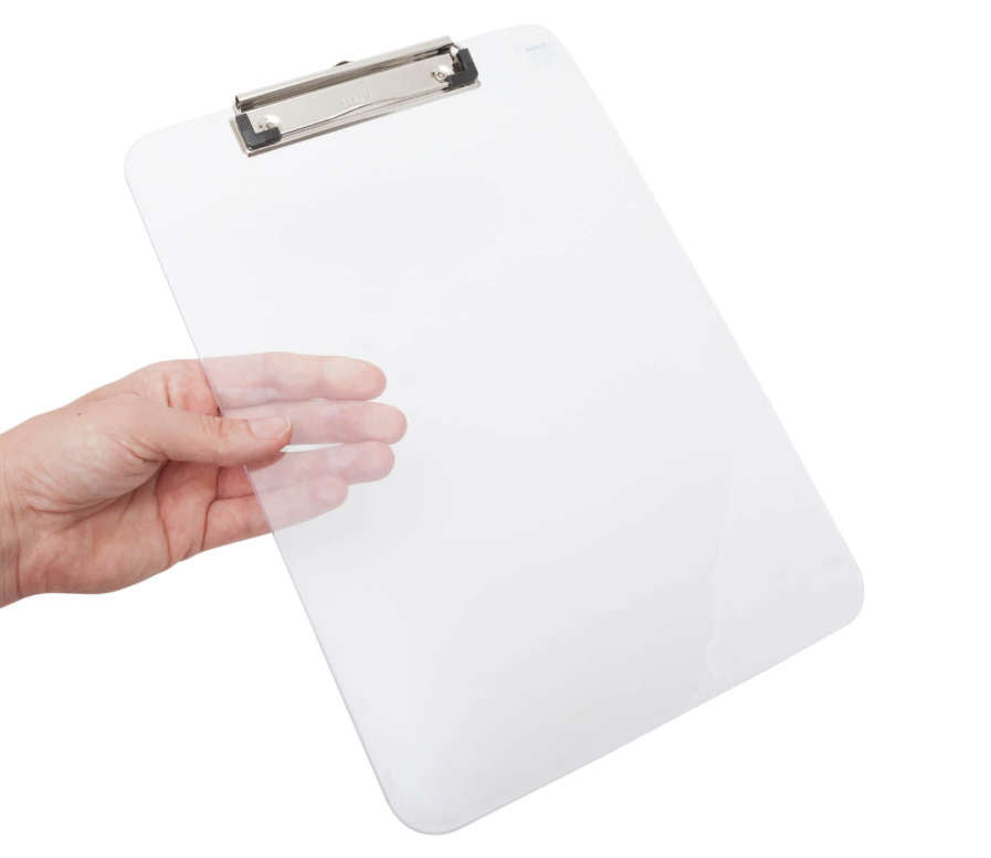 Buy Transparent Clip Board Acrylic Crystal Clear Clipboard – CopyPencil.pk