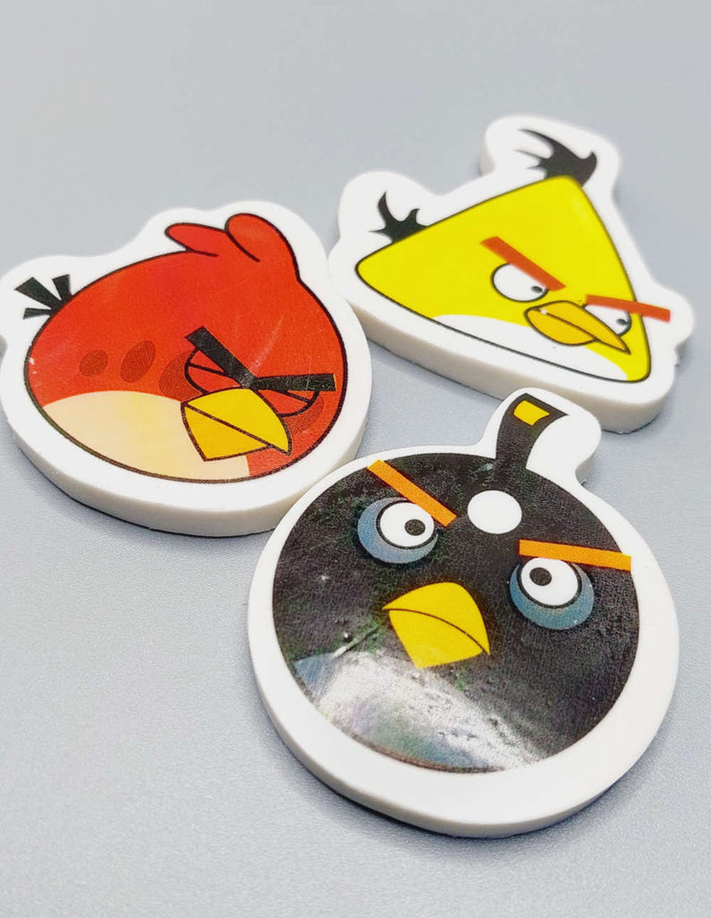 Buy Angry Birds Die Erasers Cut Character Fancy Pencil Eraser for Kids ...