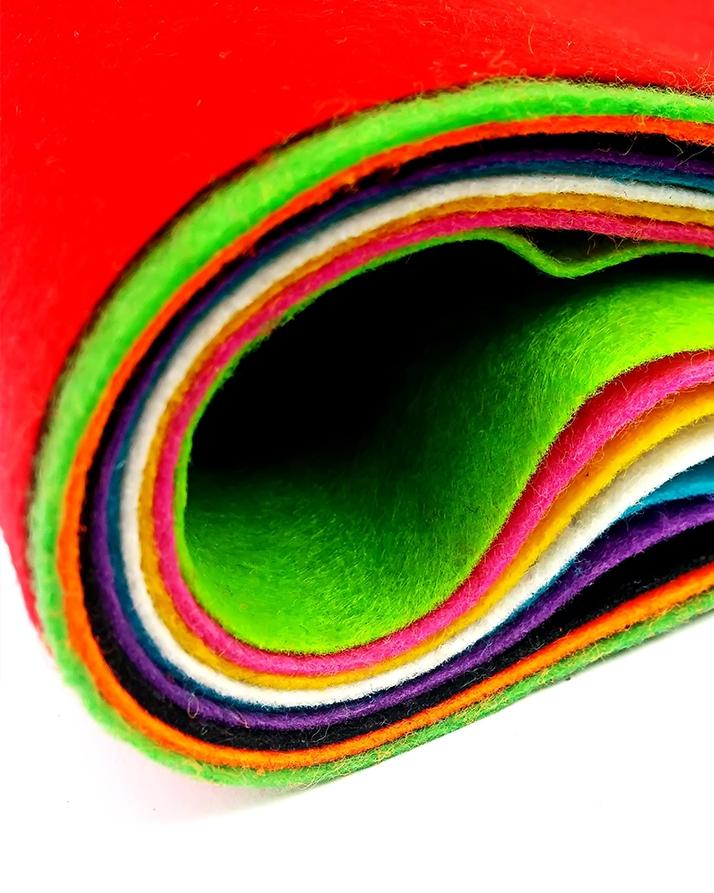 Craft Felt Sheets Pack Of 10 Sheets Mix Colors Soft Non-woven Fabric ...