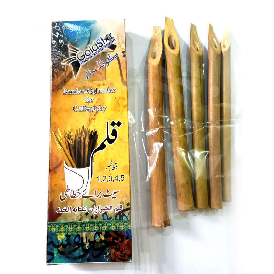Buy Bamboo Qalam Set of 5 Goldstar Calligraphy Qalam Set – CopyPencil.pk