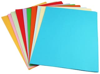 Buy Hard Chart Paper Sheets A4 Size Card Paper Pack Of 50 Multi-color ...