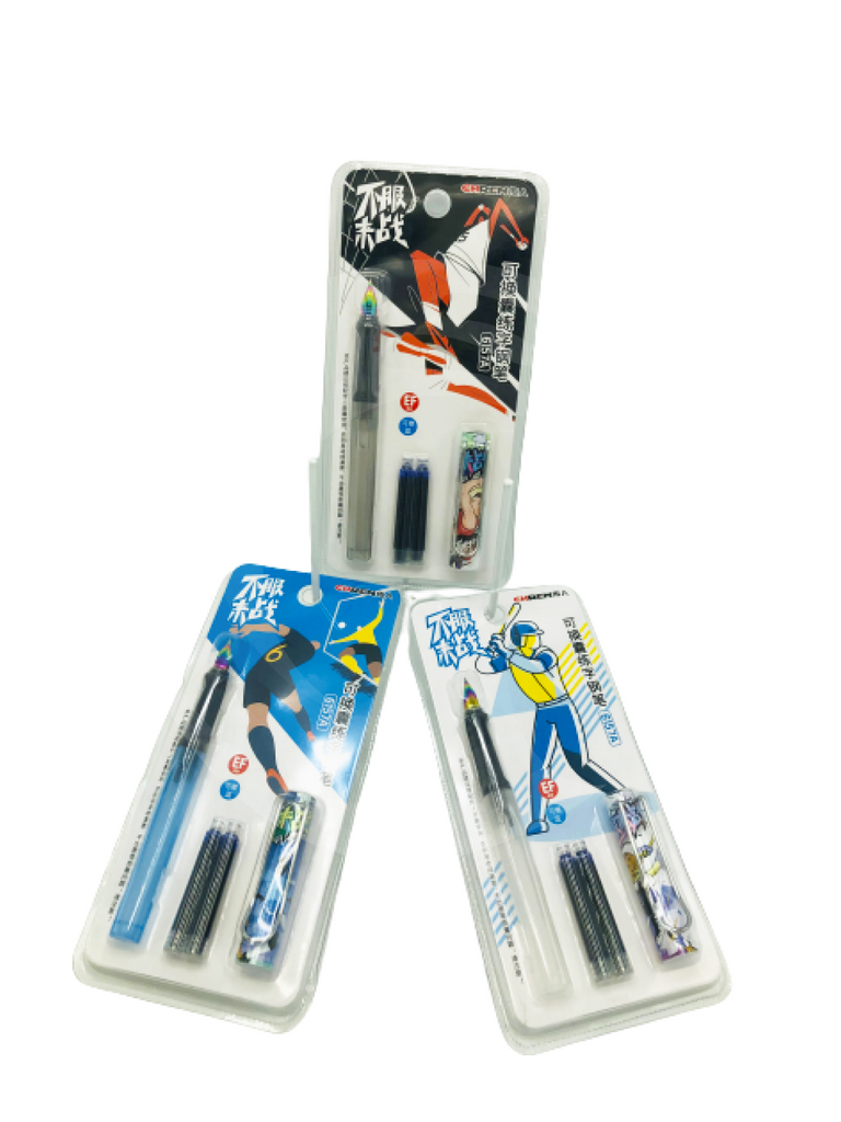 Stylish Fountain Pen With 2 Refills Pack – CopyPencil.pk