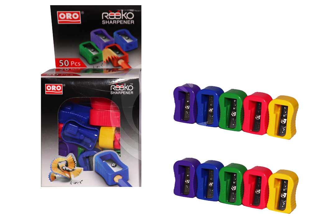 ORO Reeko Sharpener Pack Of 50 Standard Size Pencil Sharpener ...