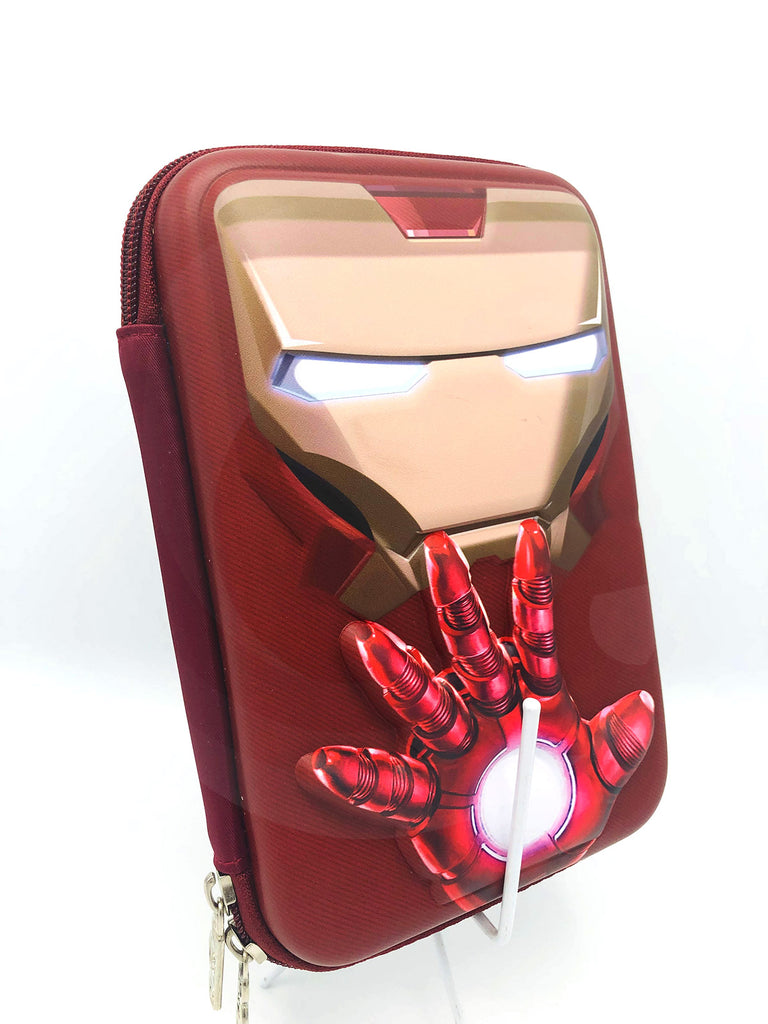 Iron Man Pencil Case 3D Embossed On Fiber | Kids Iron Man Pouch ...