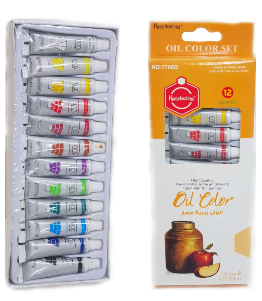 Buy Oil Paint Colors Set Of 12 Tubes 12ml Keep Smiling Oil Painting ...