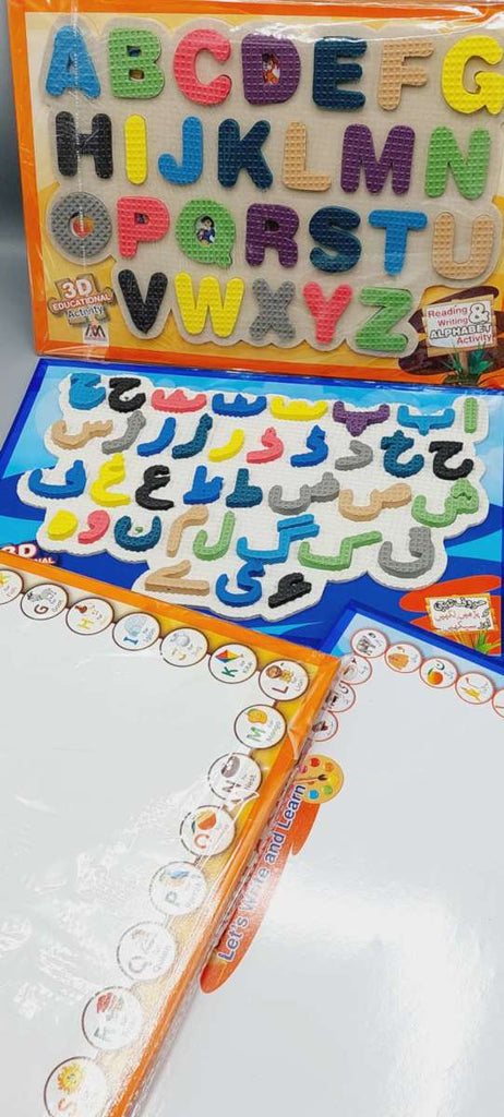 Buy 3D Foamic Alphabet Wooden Activity Board With White Board And ...