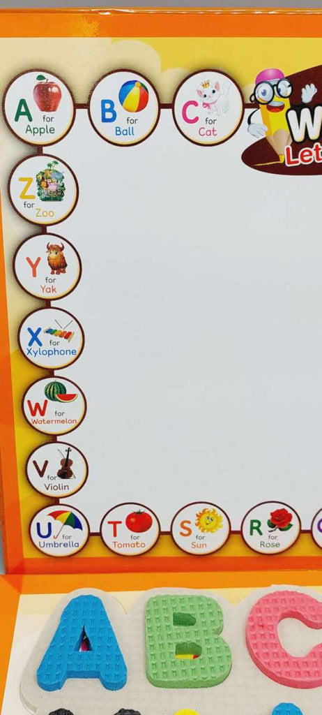 Buy 3D Foamic Alphabet Wooden Activity Board With White Board And ...