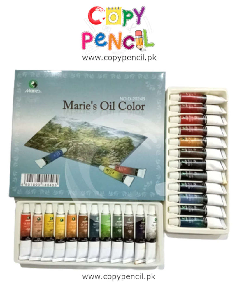 Buy Marie's Oil Paints Set 12ml Tubes In 24 Colors – CopyPencil.pk