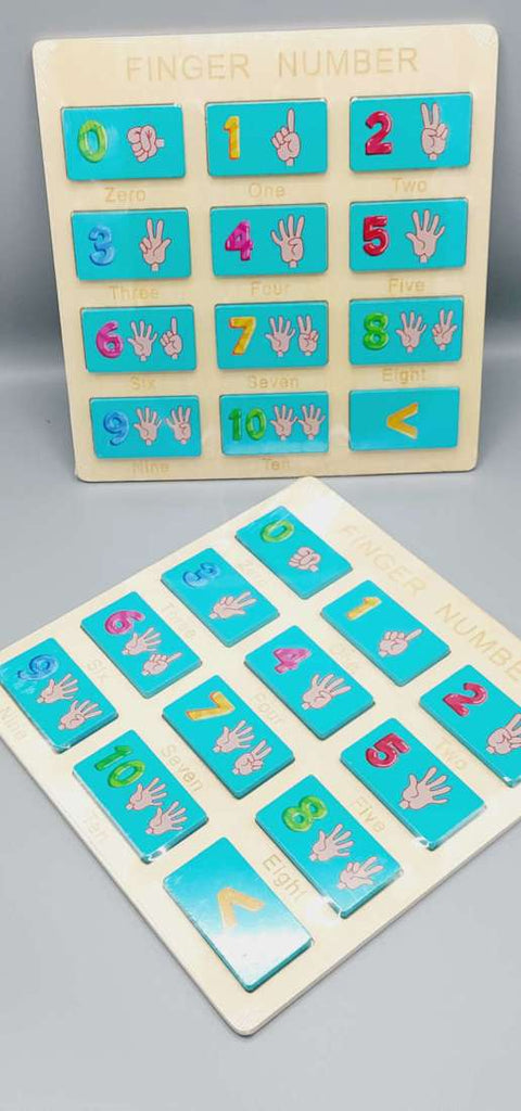 Buy Finger Numbers Counting Wooden Board Toy Early Maths Learning ...
