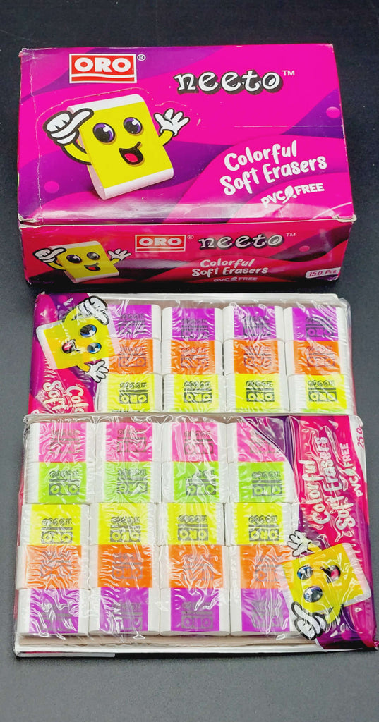 Buy Oro Neeto Colorful Soft Erasers For Kids – CopyPencil.pk