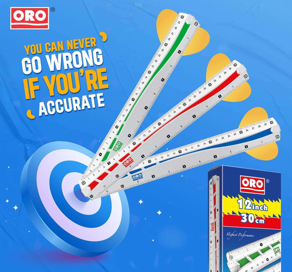 Buy ORO Scale 12 inch and 6 Inch – CopyPencil.pk
