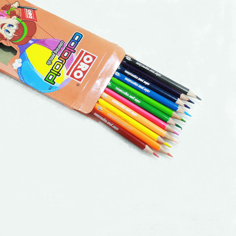 Oro Coloroid Color Pencils Pack of 12 Pencils – CopyPencil.pk