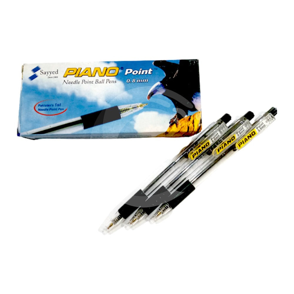 Piano Ball Point Pen 0.8mm Pack Of 10 Pens – CopyPencil.pk