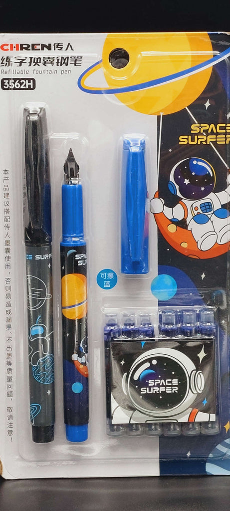 Buy Space Surfer Cartridge Fountain Pen With 8 Refills – CopyPencil.pk