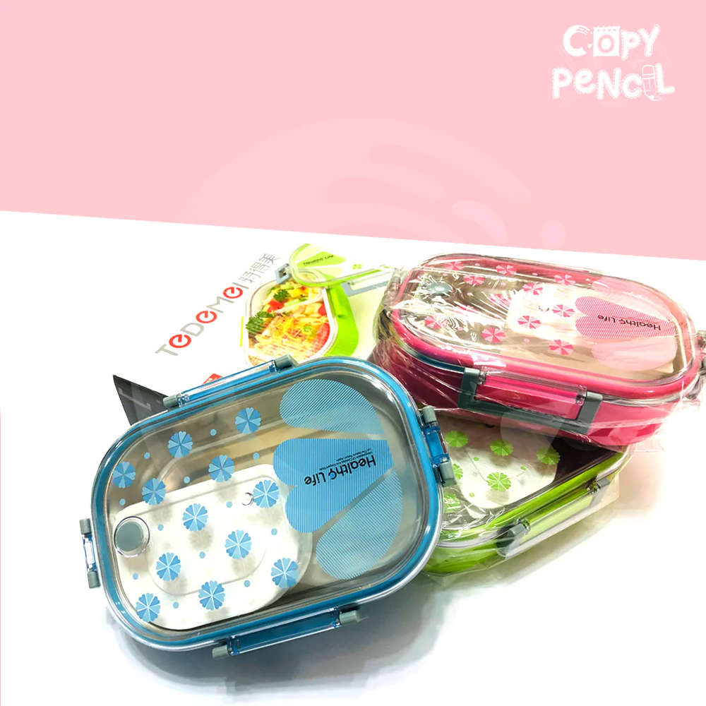 Buy Lunch Box Stainless Steel Rectangular Shape for Kids and Office Use ...