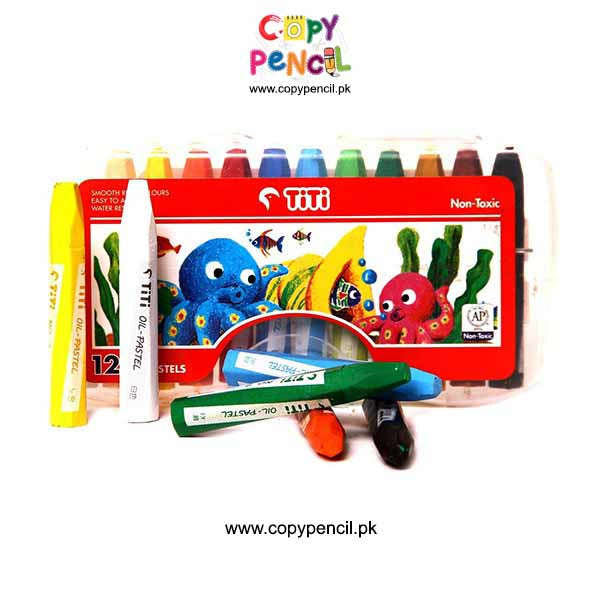 Buy Titi Crayon Color 12 Pcs Pack | Non-Toxic Oil Pastel Crayon Sticks ...
