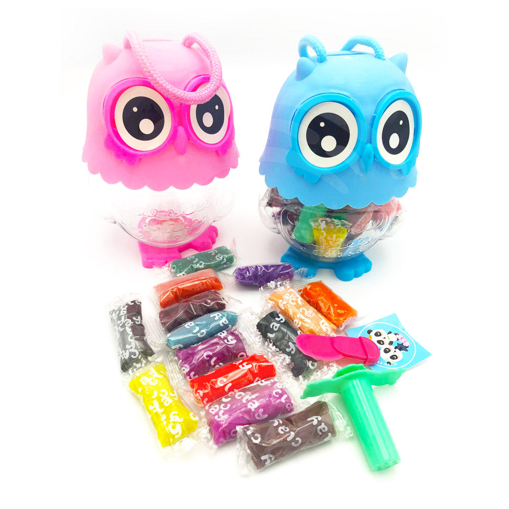 Buy Clay Dough for Kids and money Box - Owl Patterned Clay money Box ...