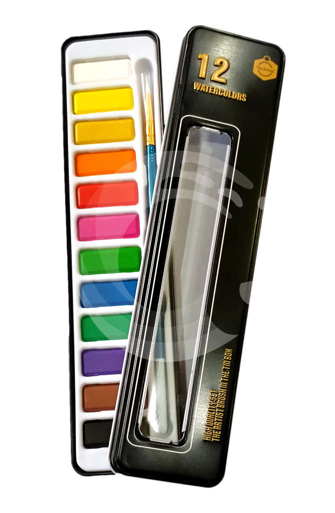 Buy Water Color Palette Set Keep Smiling Water Color Set Of 12 Colors ...