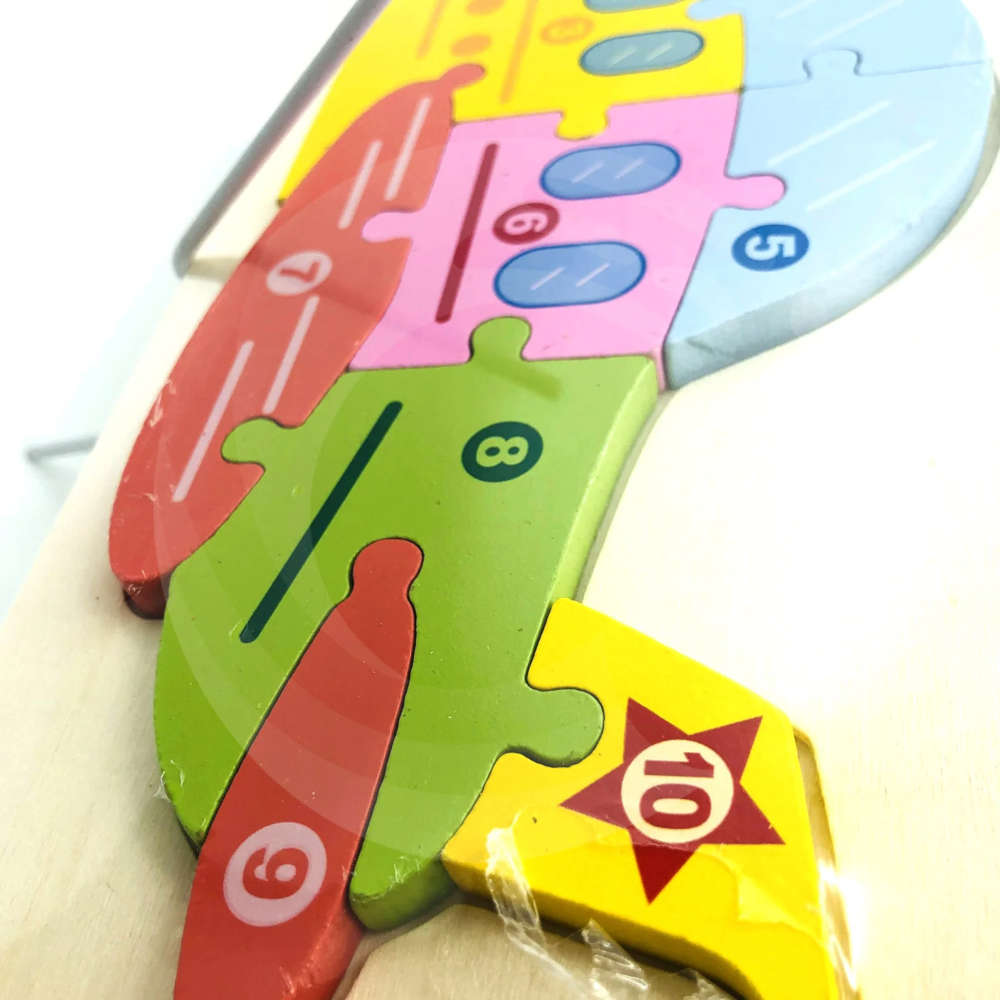 Buy Helicopter Shape Wooden Puzzle Toddlers Preschool Educational Toys ...