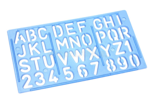 Buy Alphabet Stencil Scale Capital Letters and Number Scale For Kids ...