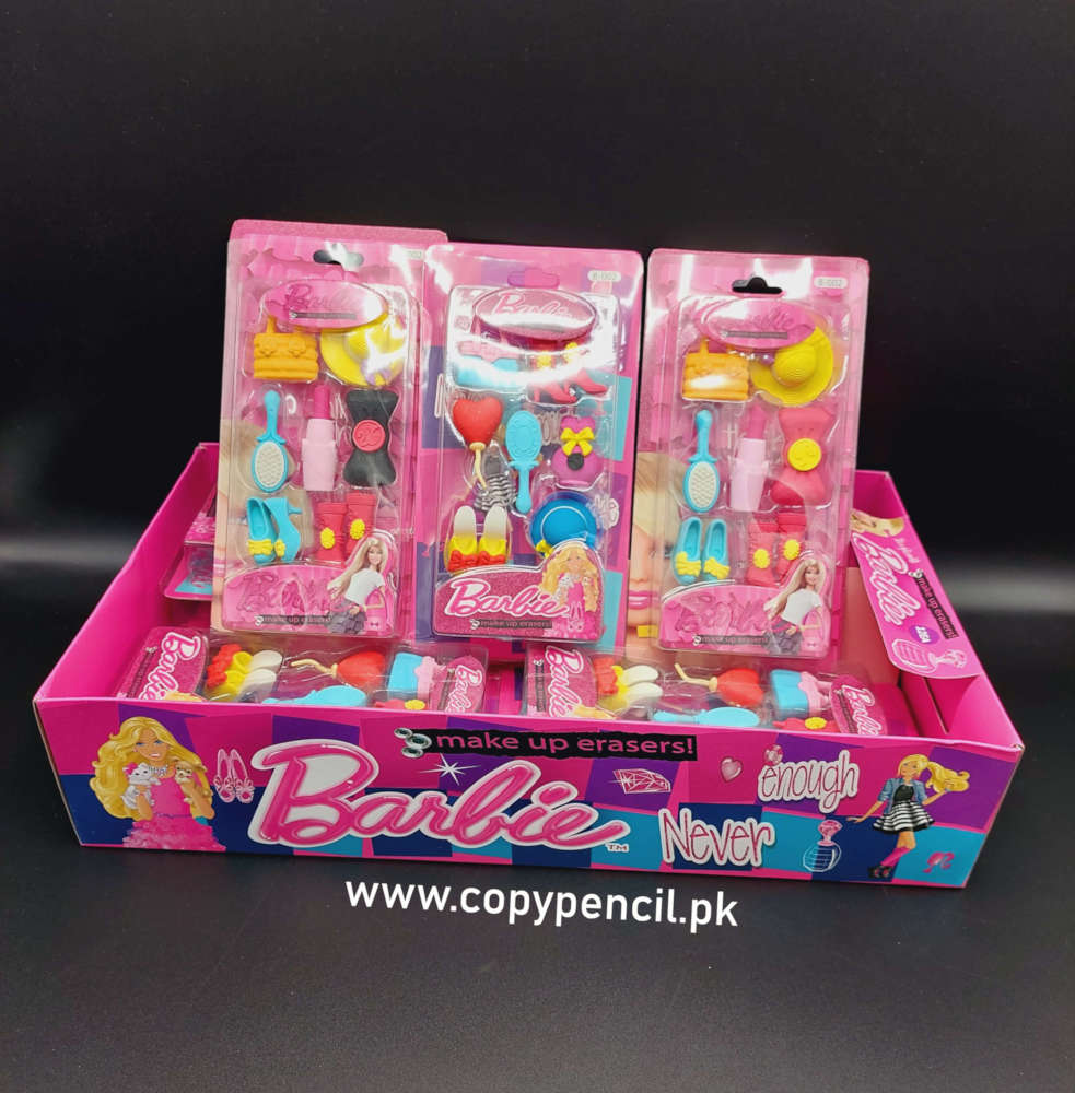 Barbie Fashion Erasers pack Stylish and Fancy erasers for girls ...