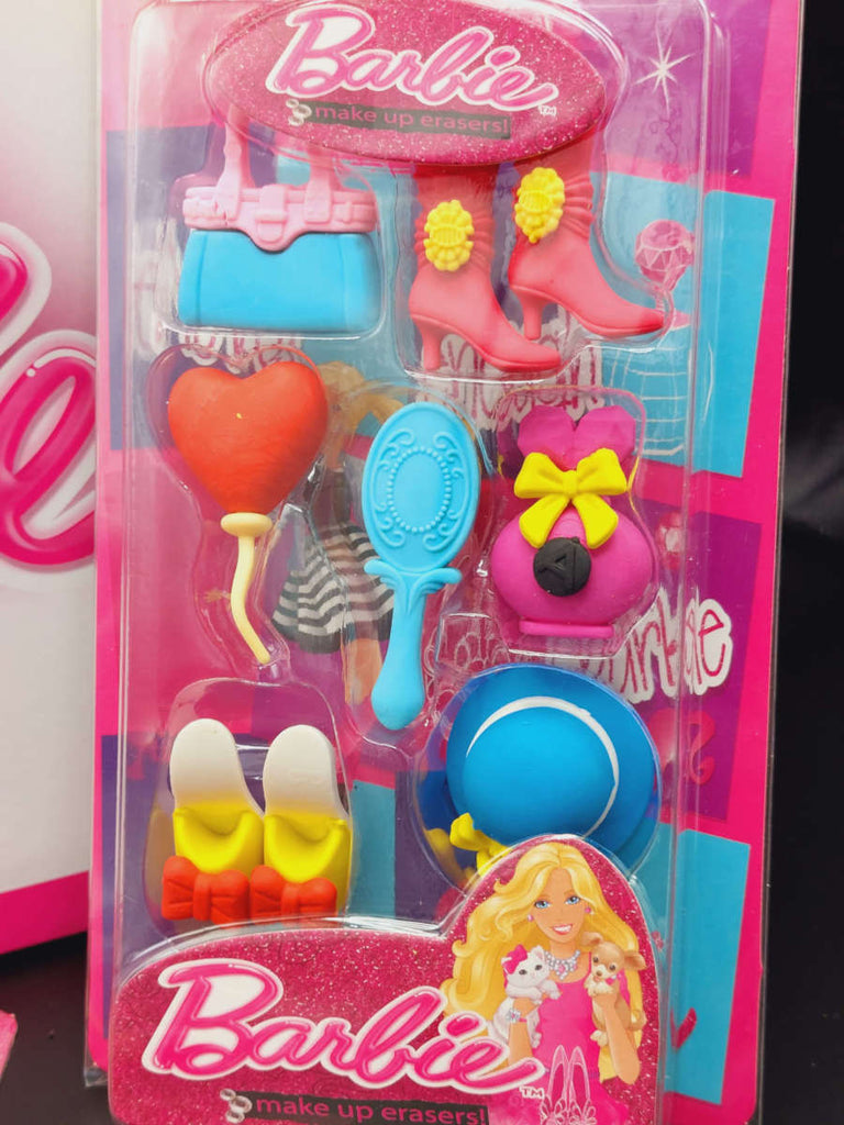 Barbie Fashion Erasers pack Stylish and Fancy erasers for girls ...