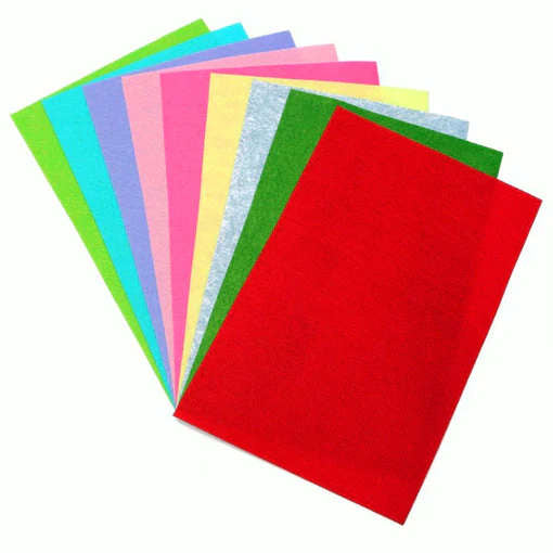 Craft Felt Sheets Pack Of 10 Sheets Mix Colors Soft Non-woven Fabric ...
