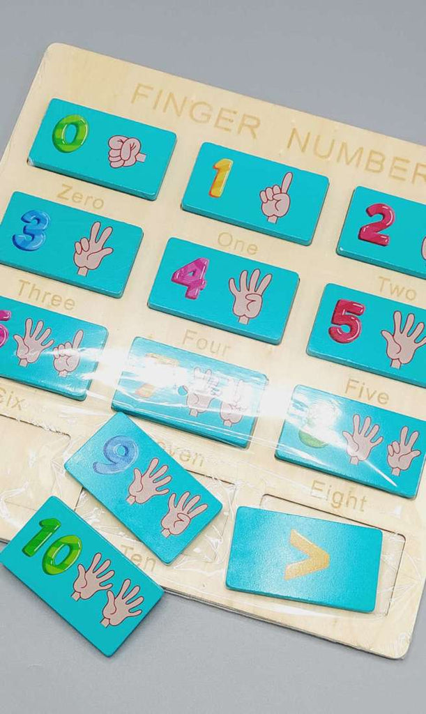 Buy Finger Numbers Counting Wooden Board Toy Early Maths Learning ...