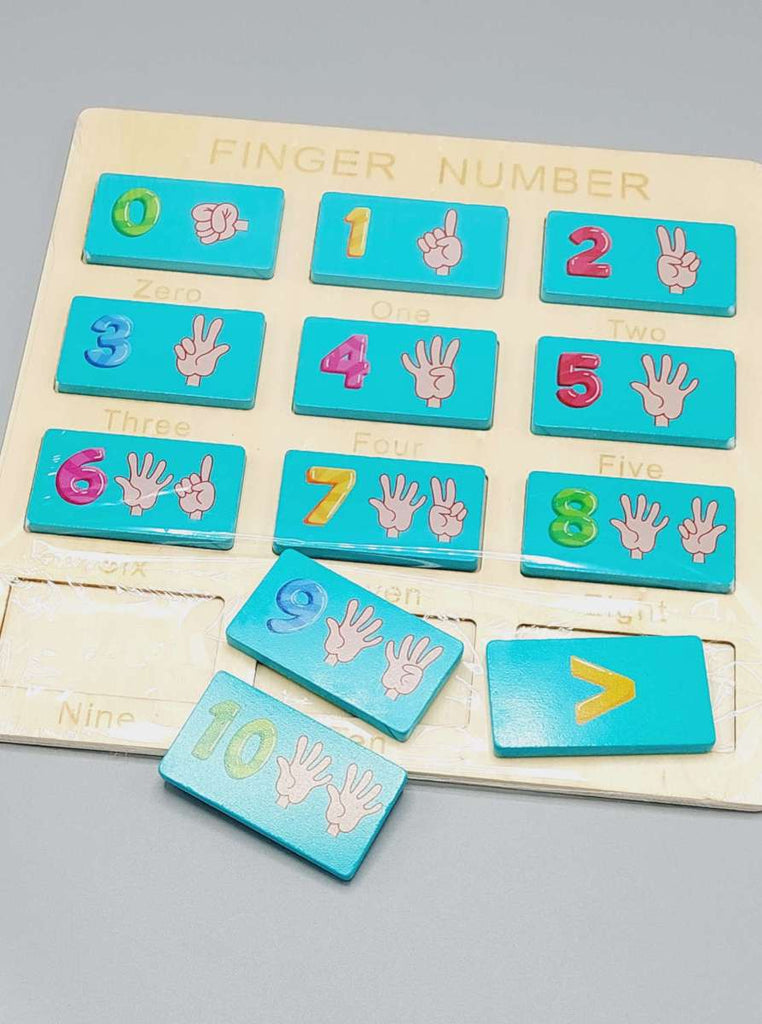 Buy Finger Numbers Counting Wooden Board Toy Early Maths Learning ...